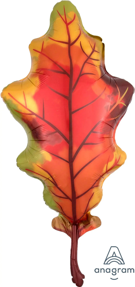 42" Jumbo Fall Oak Leaf Foil Balloon - A. L. Party Balloons