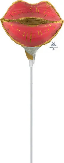 Airfill Only Mini Shape Satin Sangria Lips Foil Balloon – A. L. Party ...