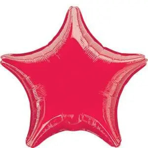 19" METALLIC RED STAR SHAPE-Anagram – A. L. Party Balloons