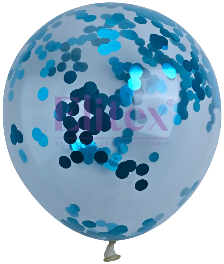 Elitex 12"Light Blue Confetti Latex Balloon 10ct – A. L. Party Balloons