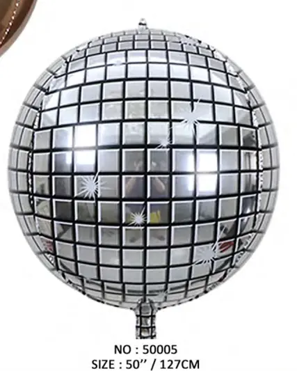 50" 4D Disco Balloons, Orbz, Flat – A. L. Party Balloons