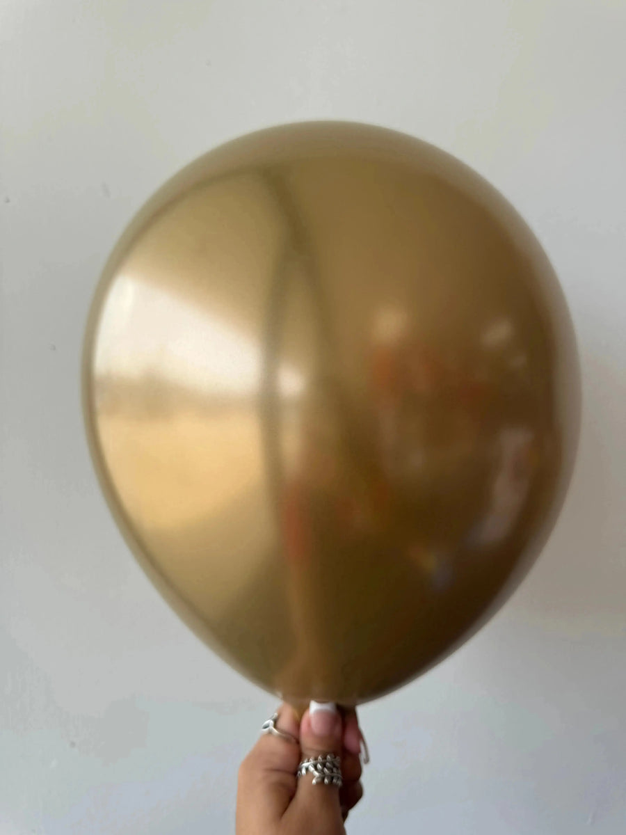 Kalisan Latex Mirror Gold - 12", 50 Pieces - A. L. Party Balloons