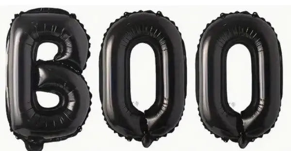 16" BOO Letters Black – A. L. Party Balloons