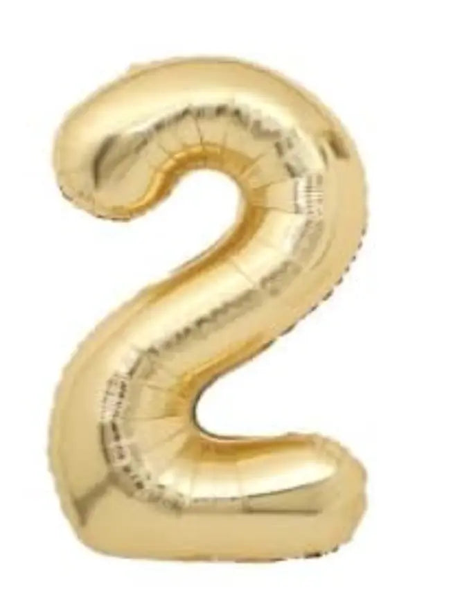 40" (inch) White Gold Number from 0 to 9, Foil Balloon - A. L. Party ...