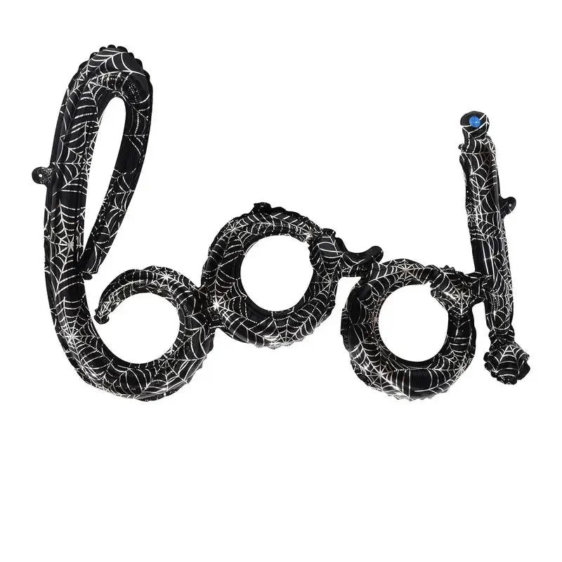 20" Letter BOO, Cursive, Black Grid Pattern-Halloween – A. L. Party ...
