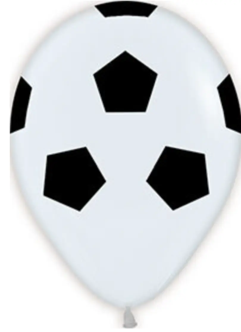 11" Soccer Ball 10/pk, Fashion White. Soccer Ball Print – A. L. Party ...