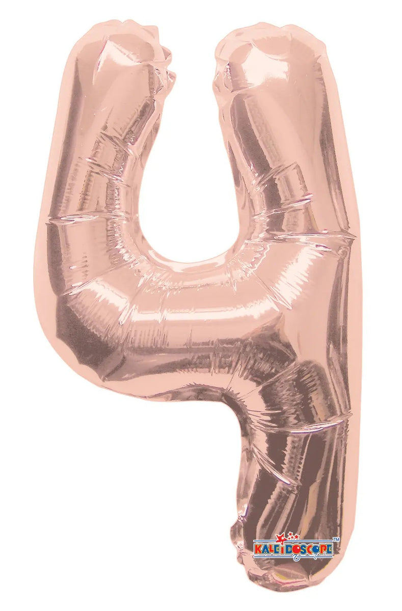 14" SC Number 4 Rose Gold Shape - Single Pack – A. L. Party Balloons