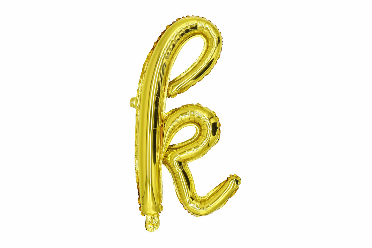 16" Gold Letter "k", Cursive Lower Case Letter Foil Balloon – A. L ...