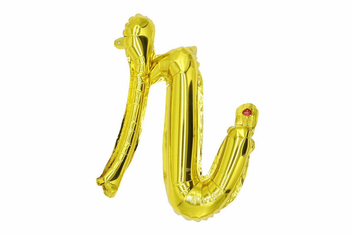 16" Gold Letter "r", Cursive Lower Case Letter Foil Balloon – A. L ...