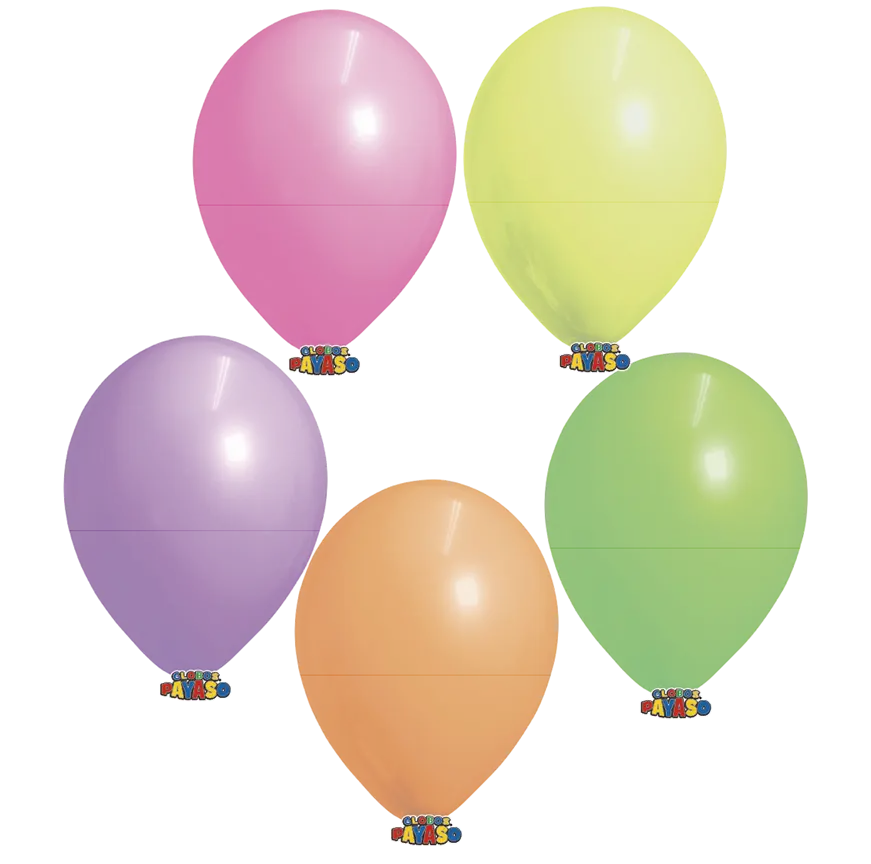 Globos Payaso 12in Balloon Neon Assorted 50ct – A. L. Party Balloons