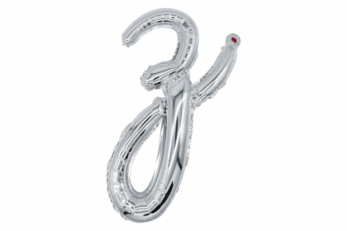 16" Silver Letter "z", Cursive Lower Case Letter Foil Balloon – A. L ...